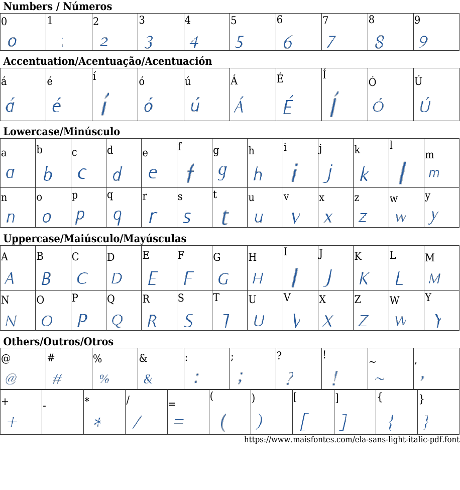 Ela Sans Light Italic: Descargar Fuente Gratis | MaisFontes