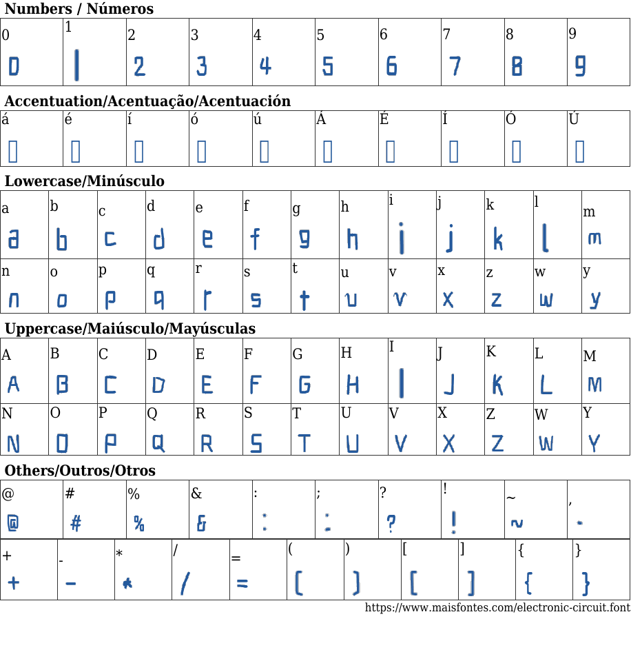 Electronic Circuit: Free Font Download | MaisFontes