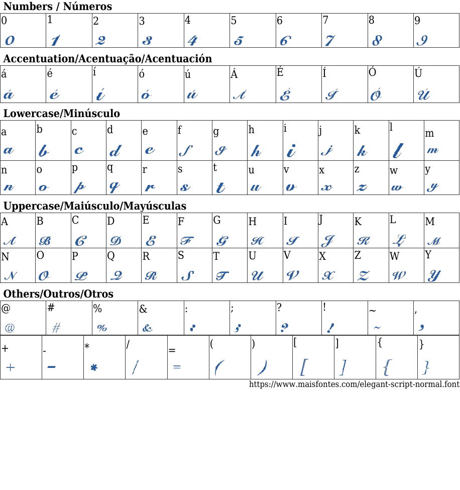 Elegant Script Normal: Free Font Download | MaisFontes