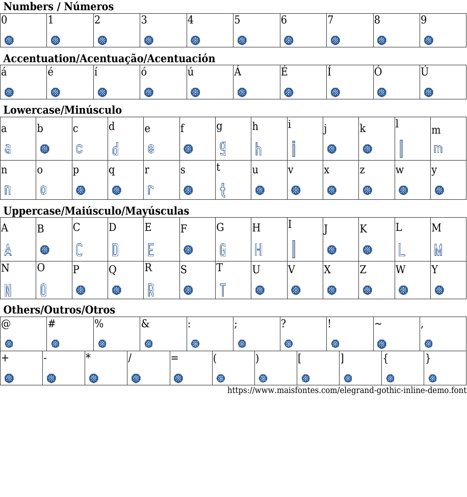 Elegrand Gothic Inline: Free Font Download | MaisFontes