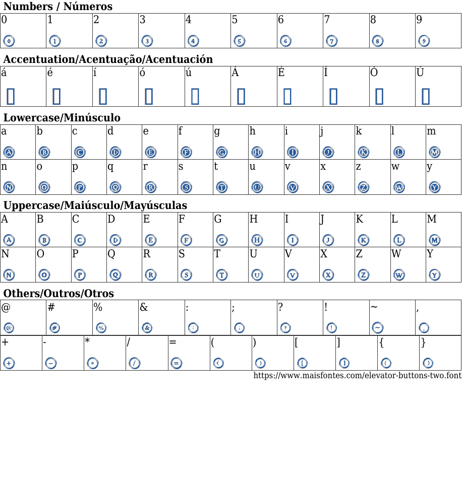 Elevator Buttons Two: Free Font Download | MaisFontes