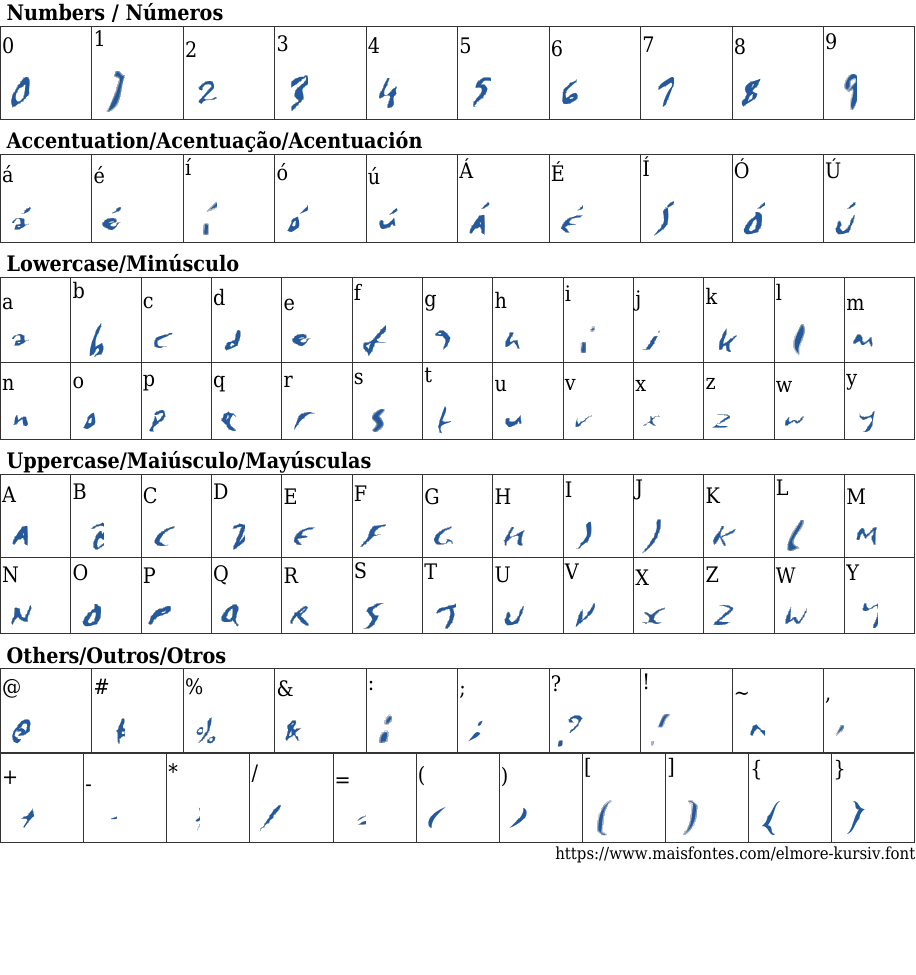 Elmore kursive Font: Free Download | MaisFontes