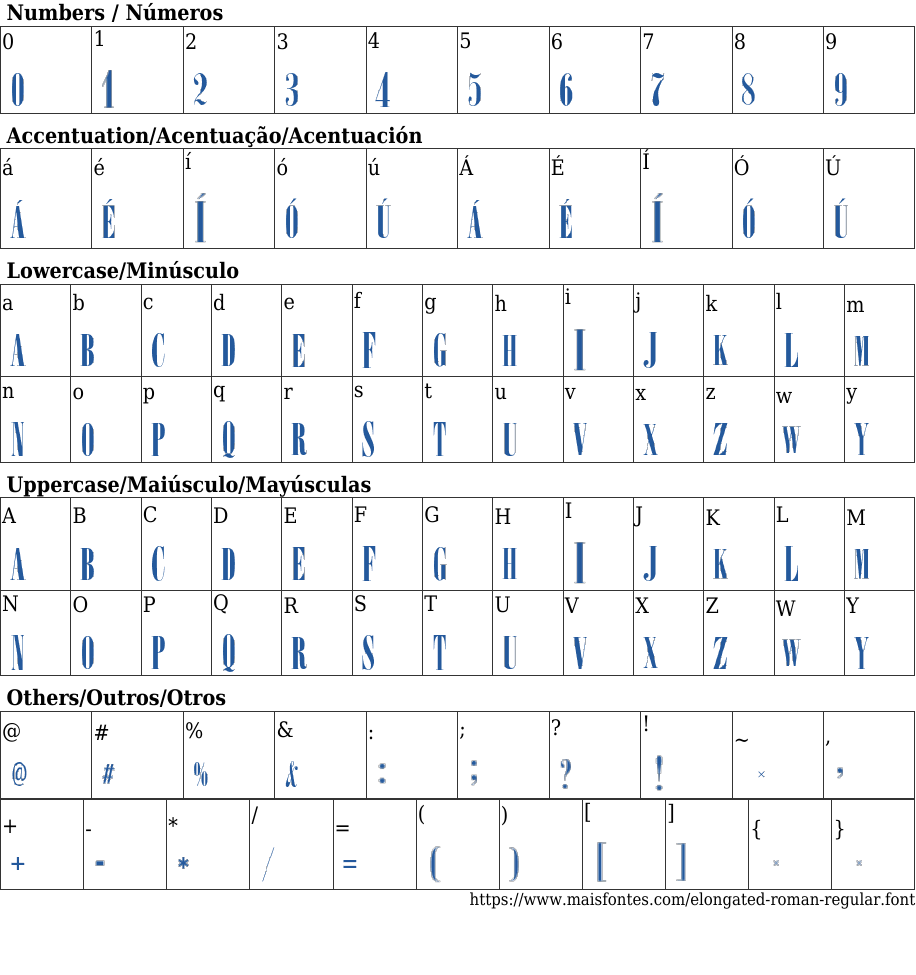 Elongated Roman Regular Font: Free Download | MaisFontes