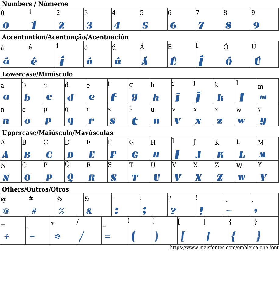 Emblema One Font: Free Download | MaisFontes