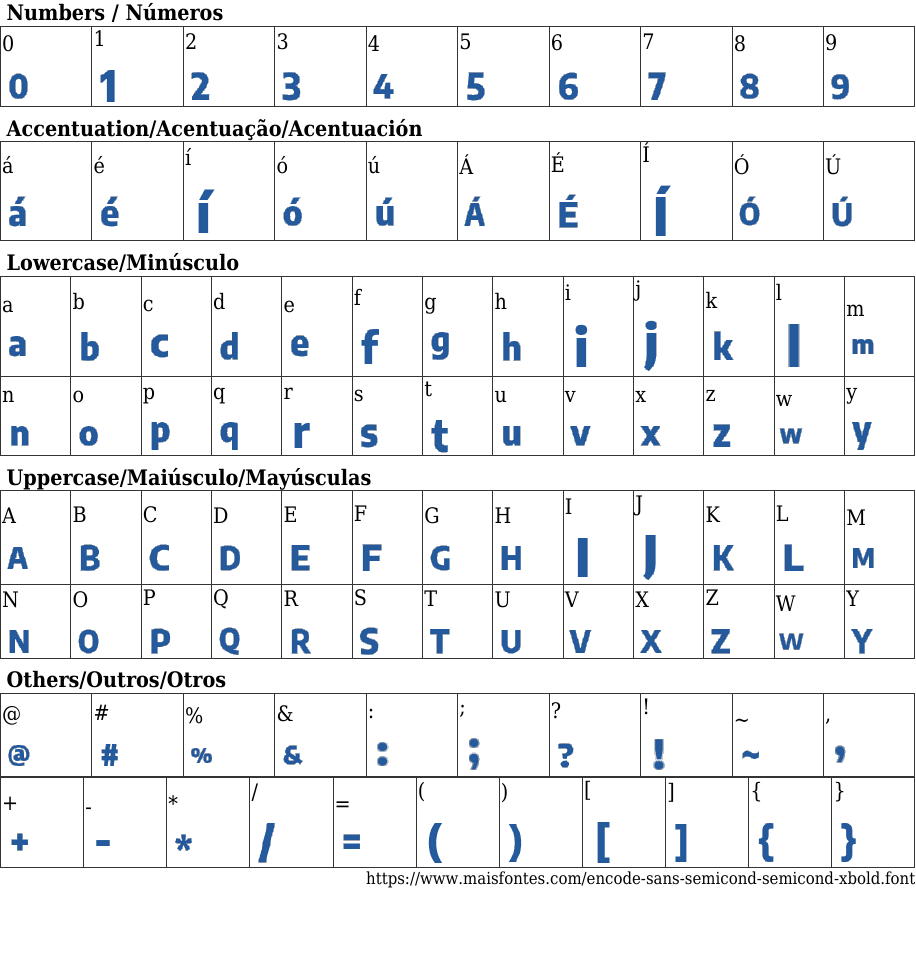Encode Sans SC SemiCondensed XBold: Baixar Fonte Grátis | MaisFontes