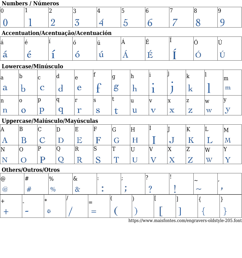 Engravers Oldstyle 205 Font: Free Download | MaisFontes
