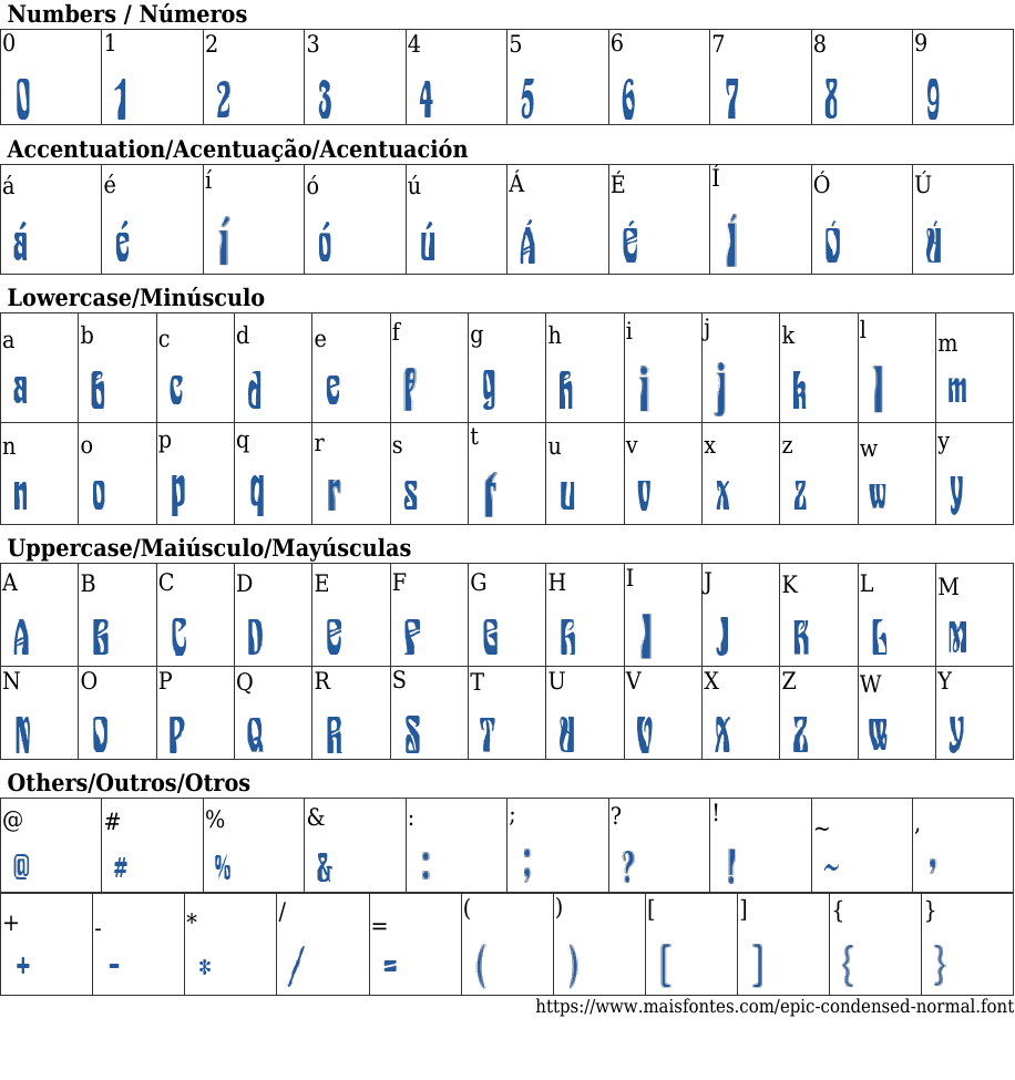 Epic Condensed Normal: Baixar Fonte Grátis | MaisFontes