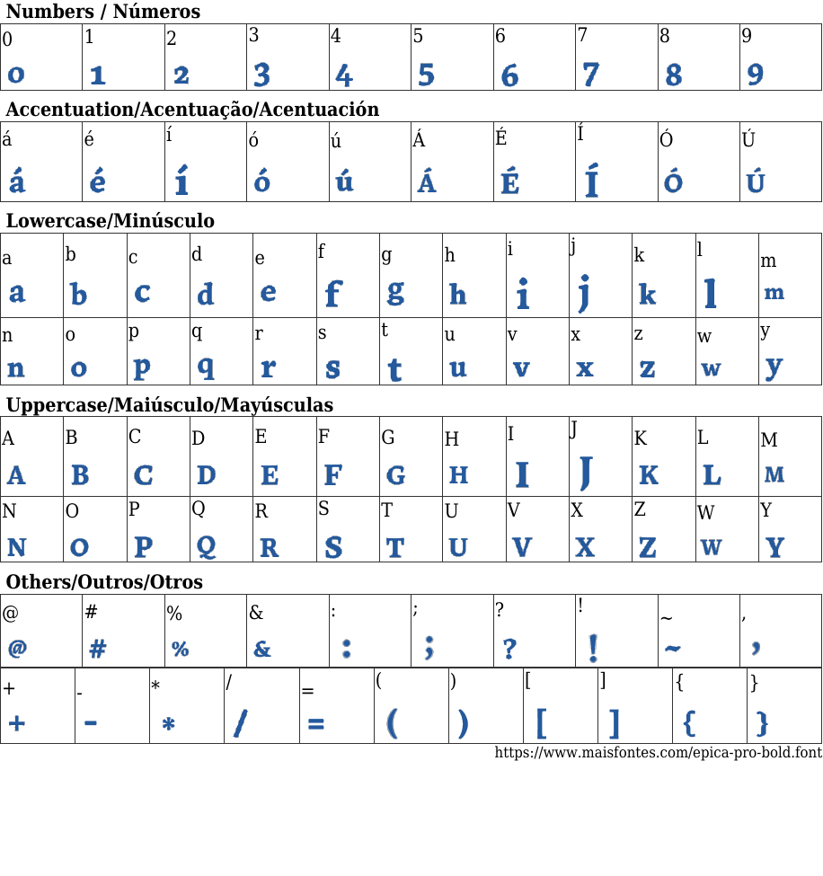 Epica Pro Bold: Free Font Download | MaisFontes