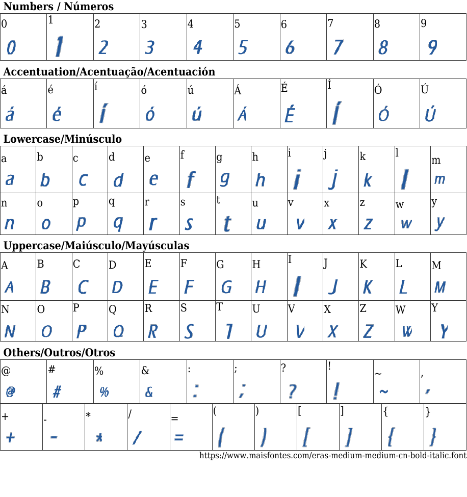 Eras Medium Condensed Bold Italic: Baixar Fonte Grátis | MaisFontes