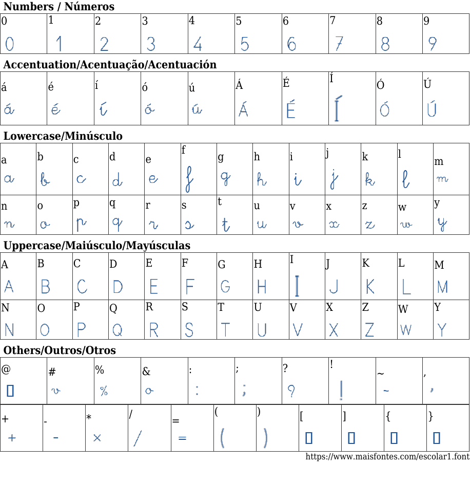 Escolar 1 Font: Free Download | MaisFontes