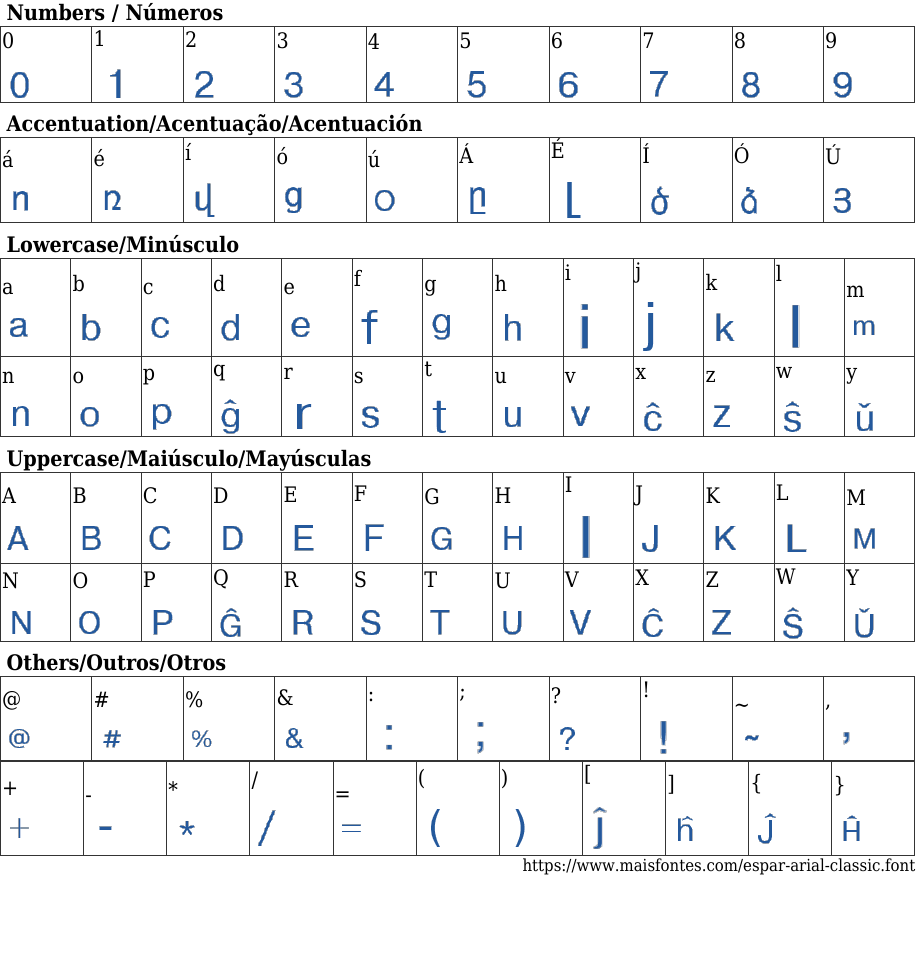 Espar Arial Classic Font: Free Download | MaisFontes