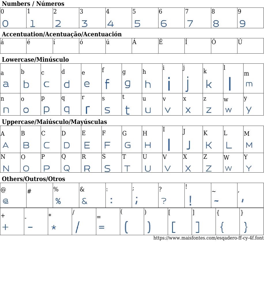 Esqadero FF CY 4F: Baixar Fonte Grátis | MaisFontes