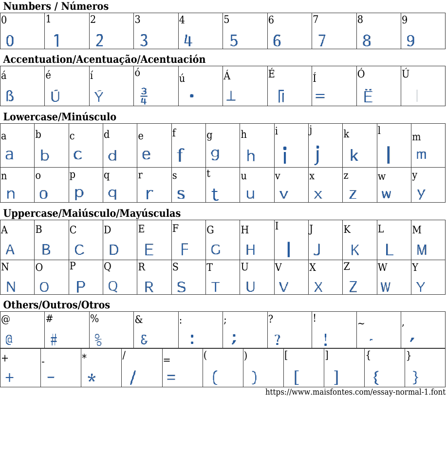 Essay Normal Regular: Free Font Download | MaisFontes
