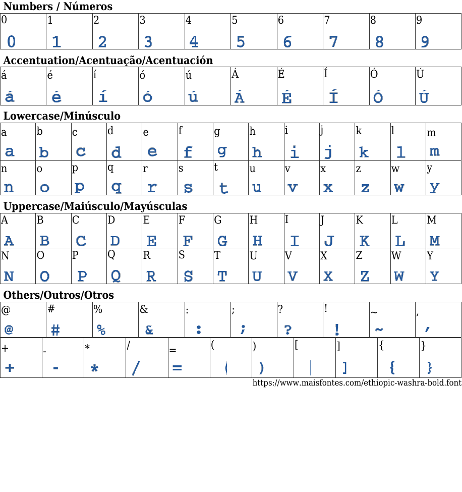 Ethiopic WashRa Bold: Free Font Download | MaisFontes