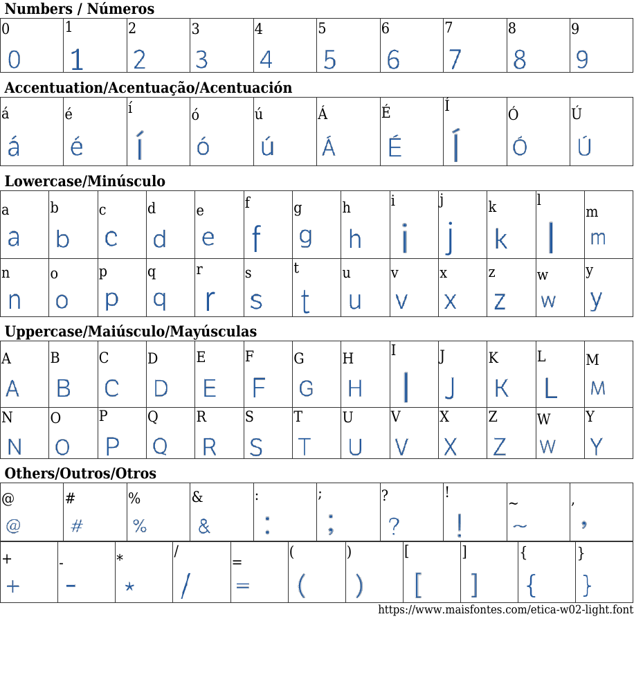 Etica W02 Light: Free Font Download | MaisFontes