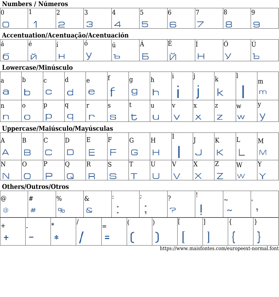 Europe Extended Normal: Free Font Download | MaisFontes