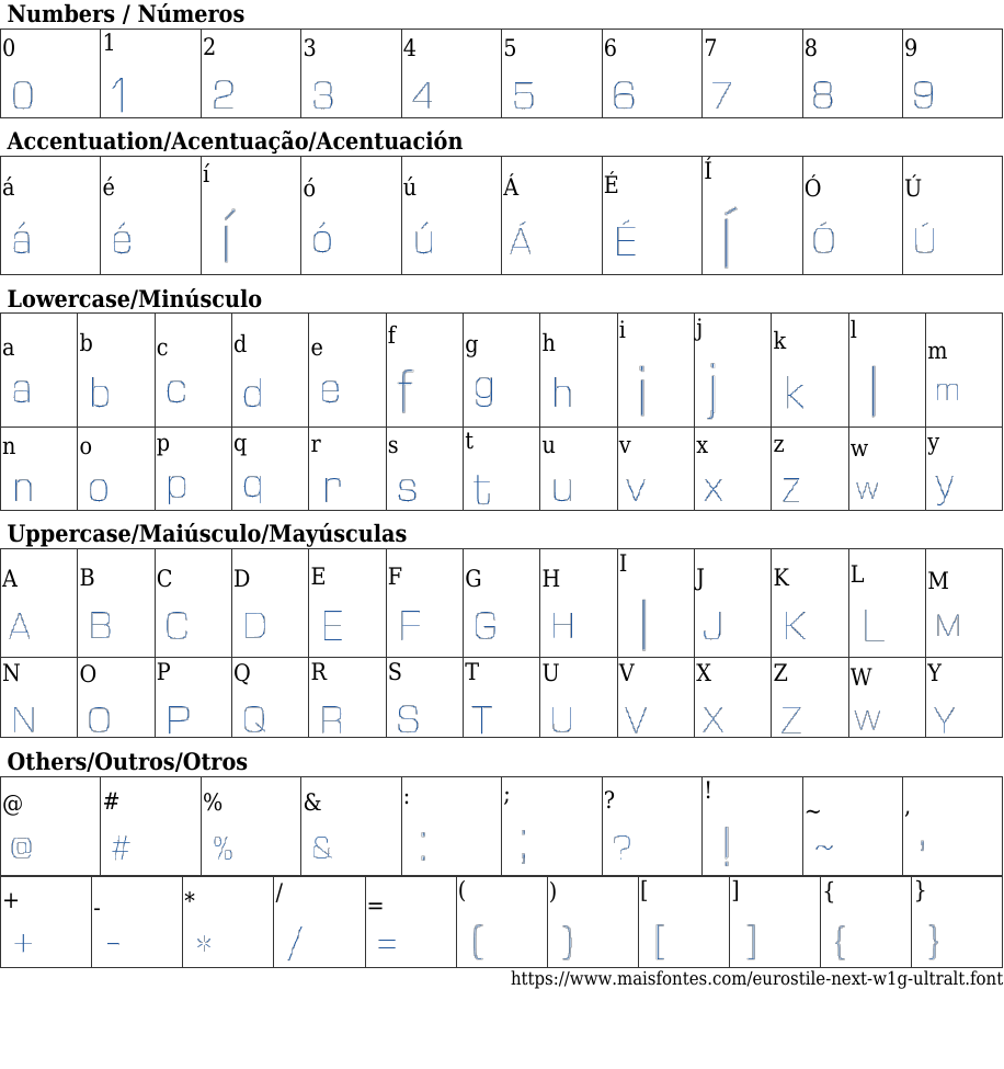 Eurostile Next W1G UltraLight: Free Font Download | MaisFontes