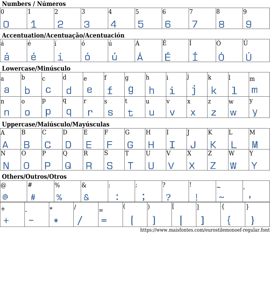 Eurostile Mono EF Regular Font: Free Download | MaisFontes