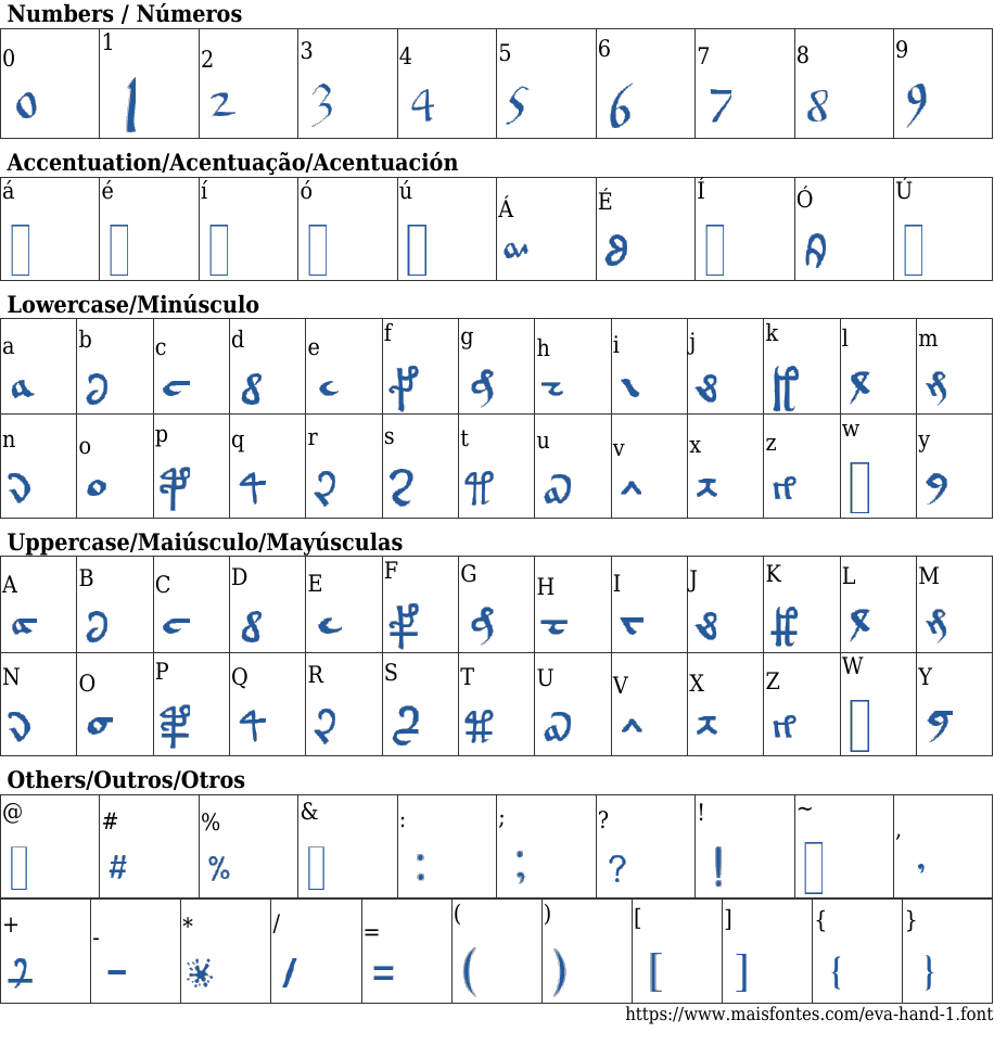 EVA Hand 1: Free Font Download | MaisFontes
