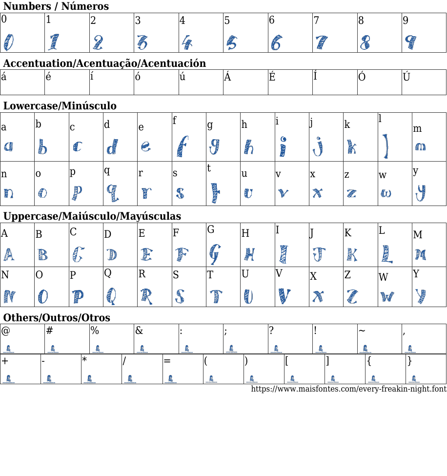 Every Freakin Night: Baixar Fonte Grátis | MaisFontes
