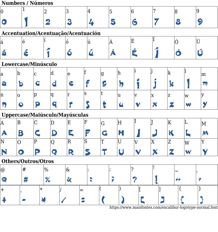 Excalibur Logotype Normal Font: Free Download | MaisFontes