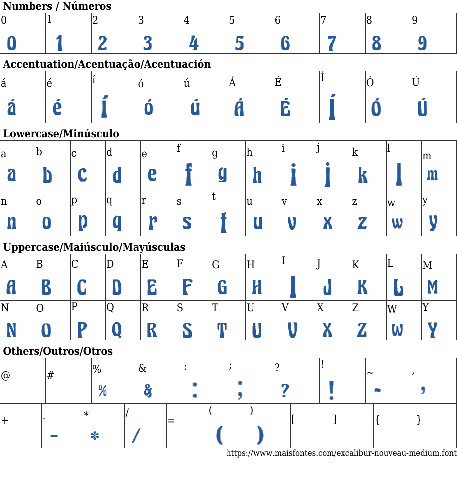 Excalibur Nouveau Medium: Free Font Download | MaisFontes