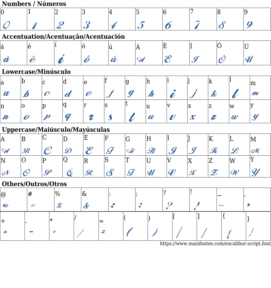 Excalibur Script: Free Font Download | MaisFontes