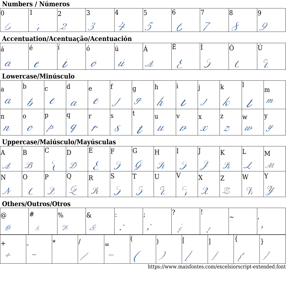 Excelsior Script Extended: Free Font Download | MaisFontes