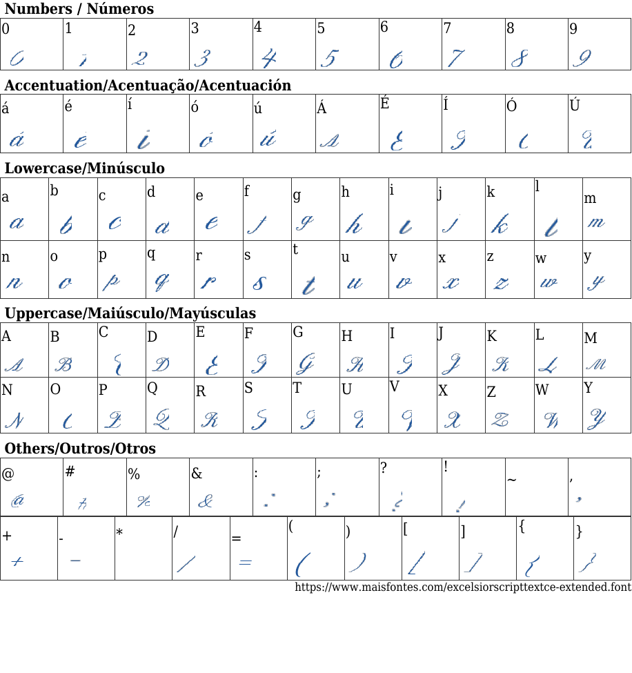 Excelsior Script CE Text Extended: Baixar Fonte Grátis | MaisFontes