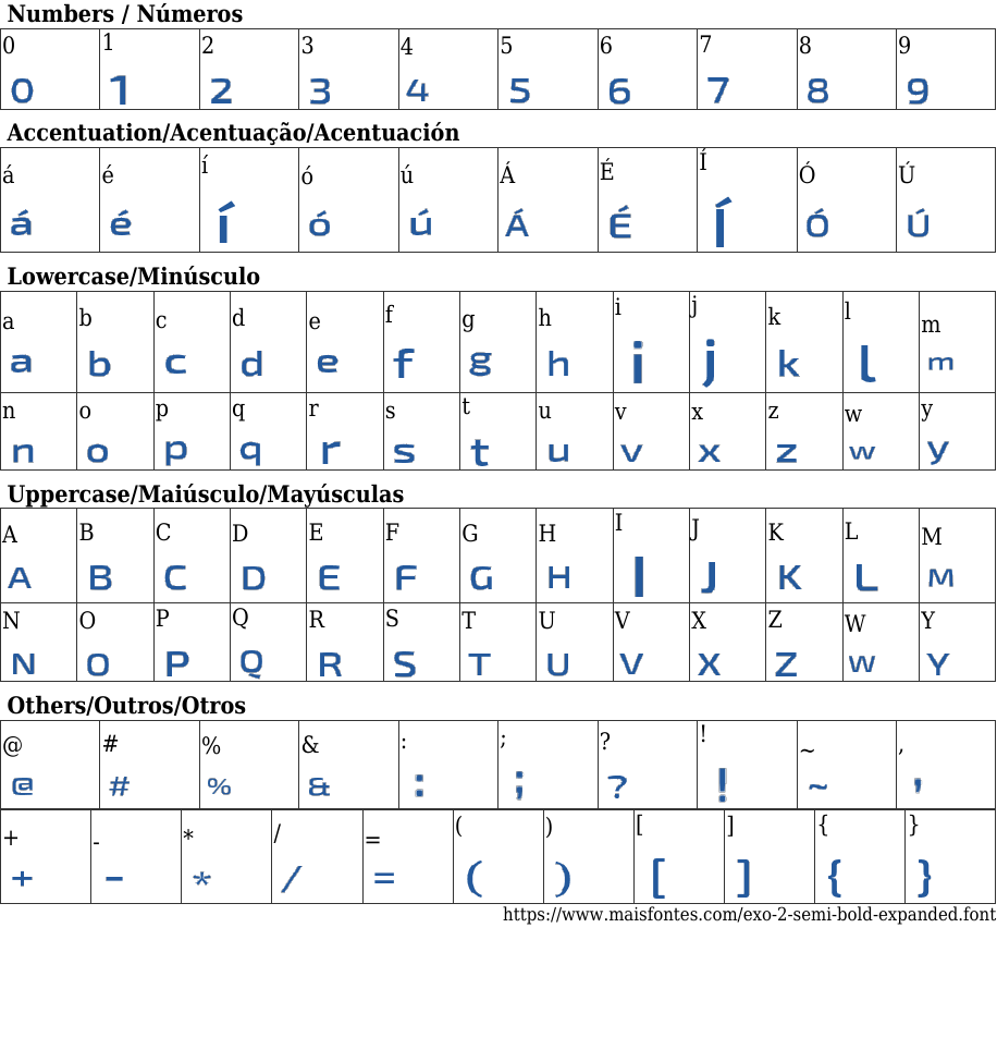 Exo 2 Expanded SemiBold: Baixar Fonte Grátis | MaisFontes