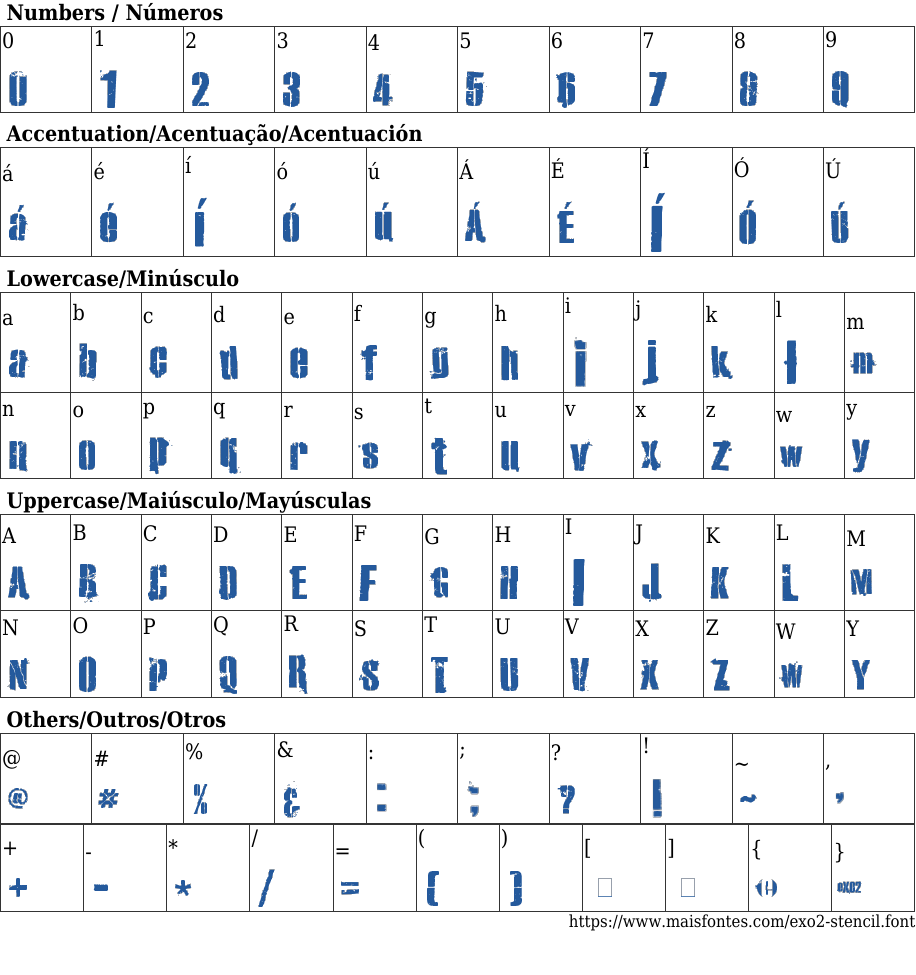 EXO2 Stencil: Baixar Fonte Grátis | MaisFontes