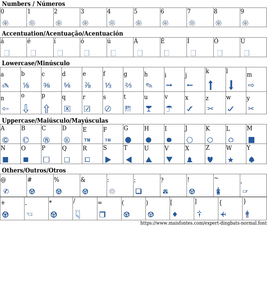 Expert Dingbats Normal: Baixar Fonte Grátis | MaisFontes
