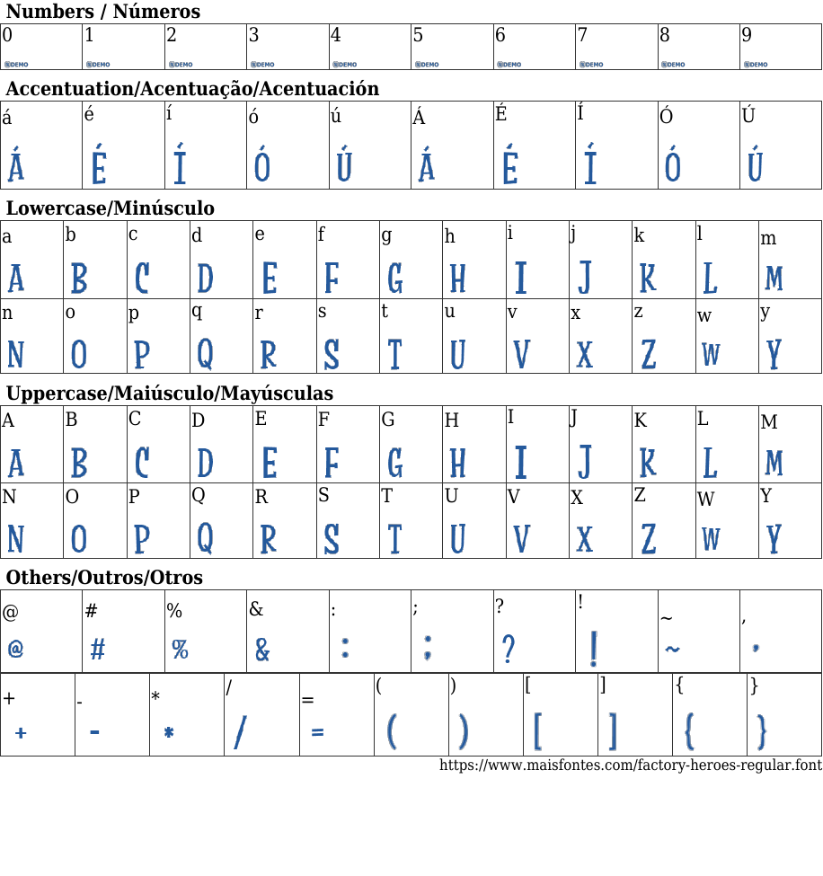 Factory Heroes Regular: Free Font Download | MaisFontes