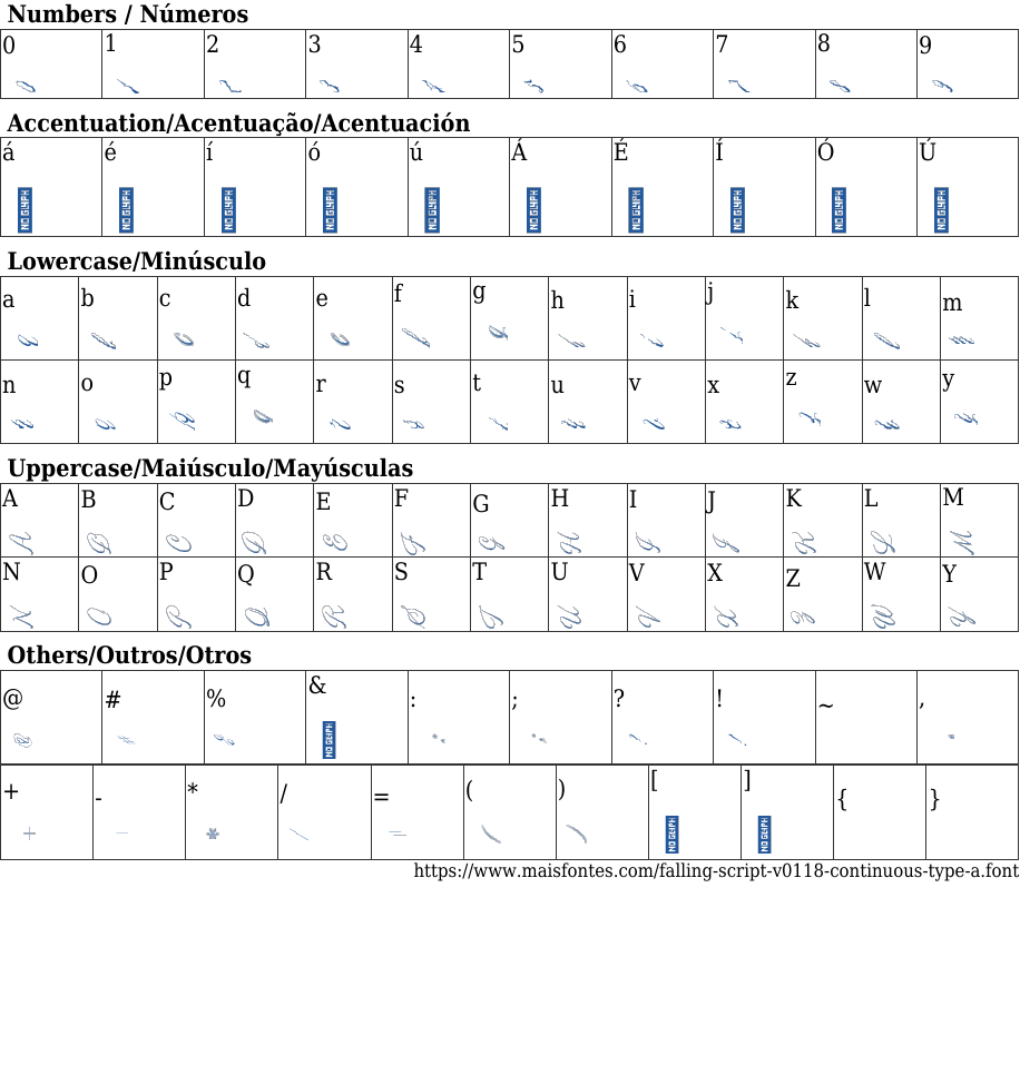 Falling Script V0.118 Continuous: Free Font Download | MaisFontes