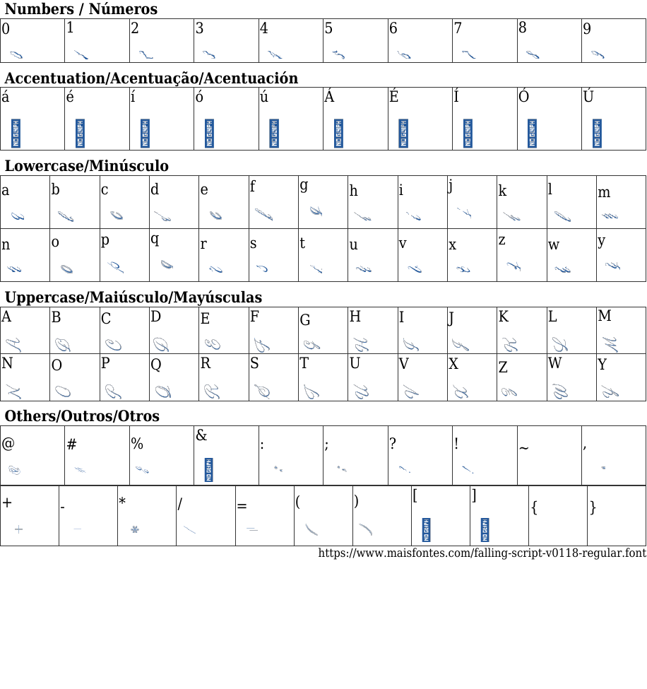 Falling Script V0.118 Font: Free Download | MaisFontes