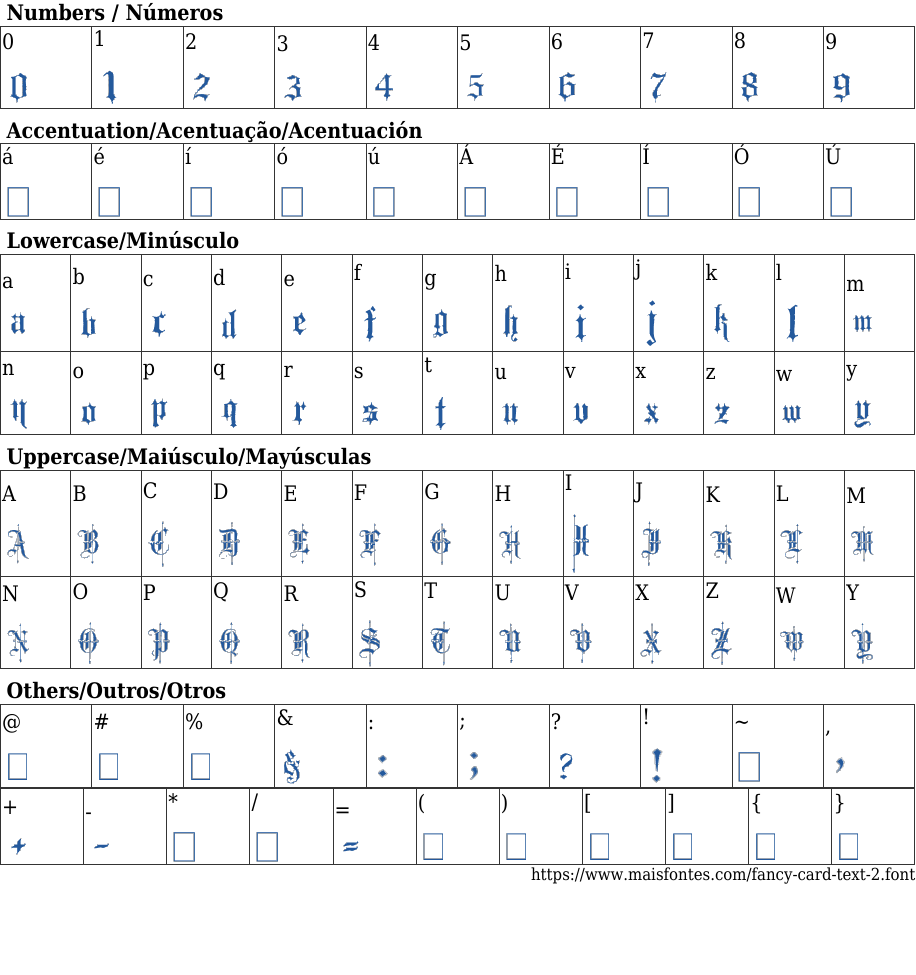 Fancy Card Text: Free Font Download | MaisFontes