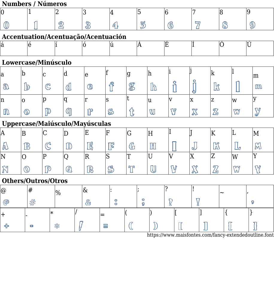 Fancy Extended Outline: Baixar Fonte Grátis | MaisFontes