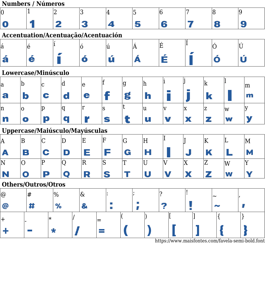Favela SemiBold: Free Font Download | MaisFontes