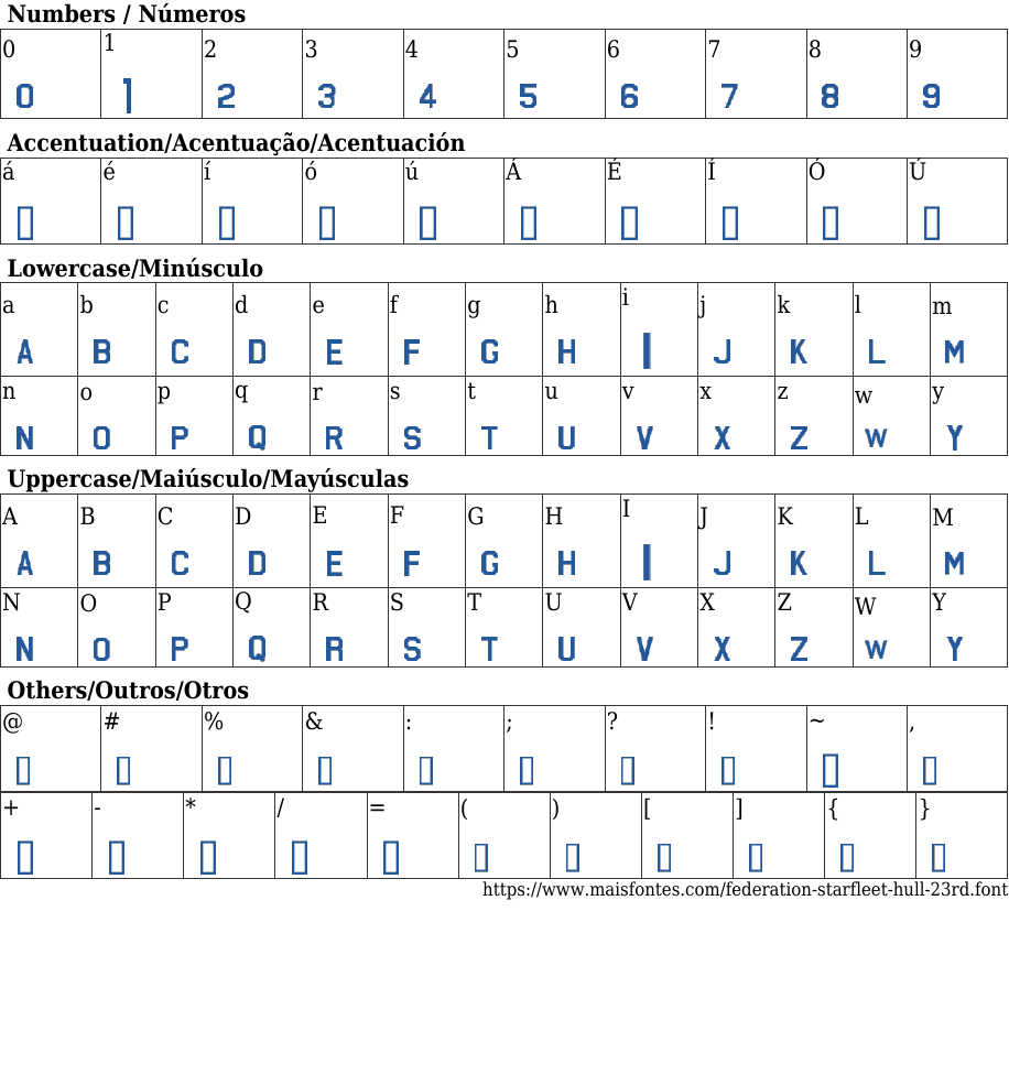 Federation Starfleet Hull 23rd: Baixar Fonte Grátis | MaisFontes
