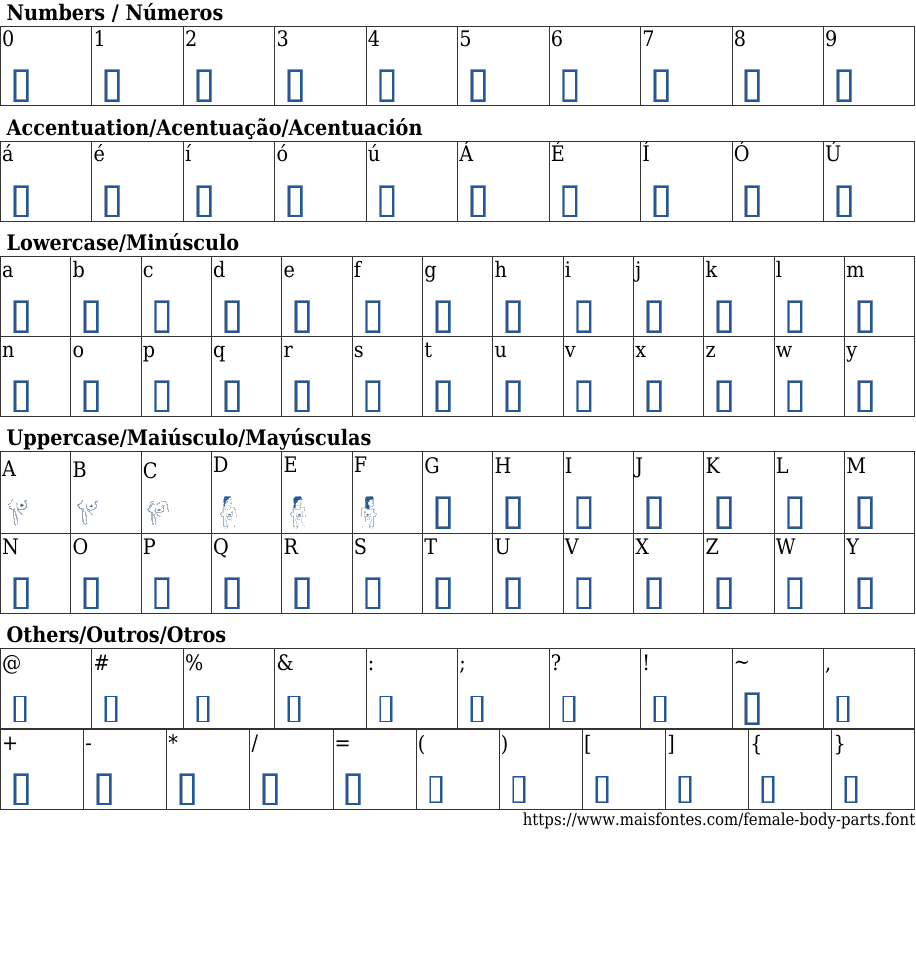 Female Body Parts: Free Font Download | MaisFontes