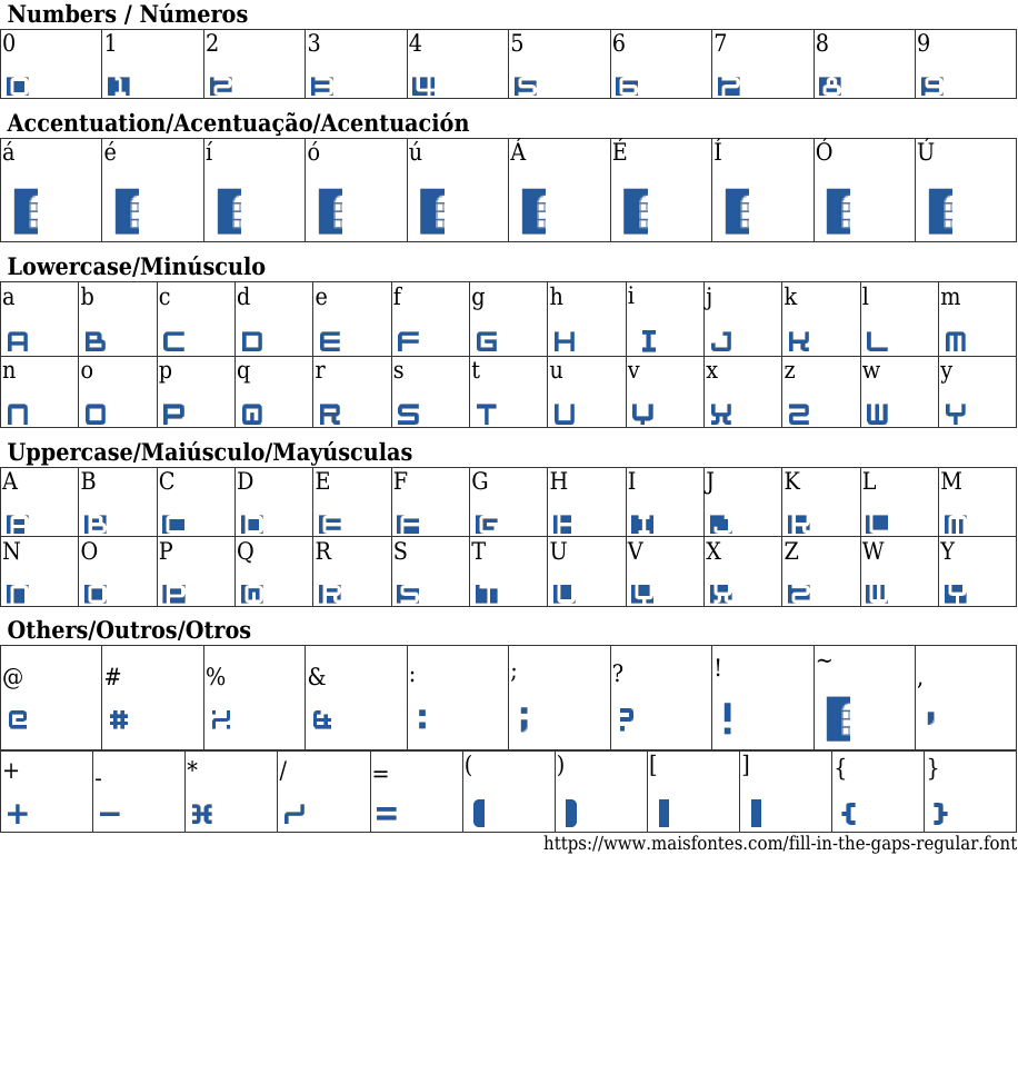 Fill In The Gaps Regular: Free Font Download | MaisFontes