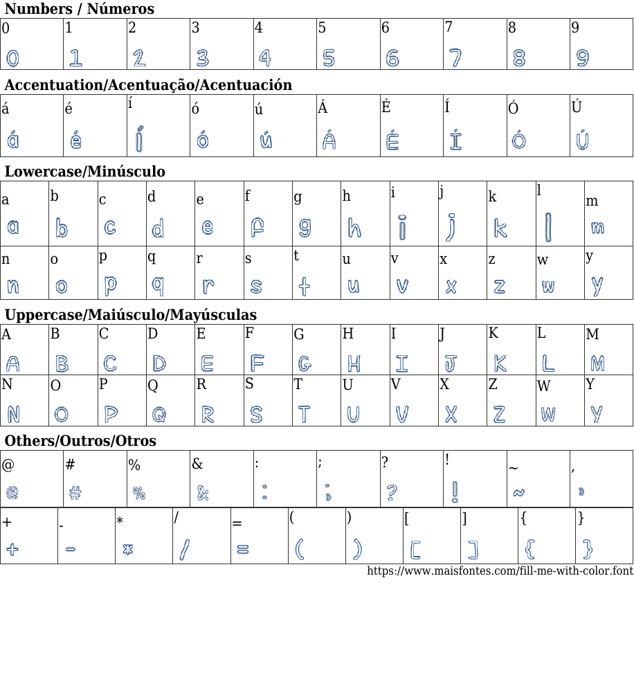 Fill Me With Color: Free Font Download | MaisFontes