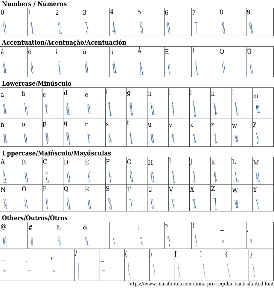 FionaPro Back Slanted: Free Font Download | MaisFontes