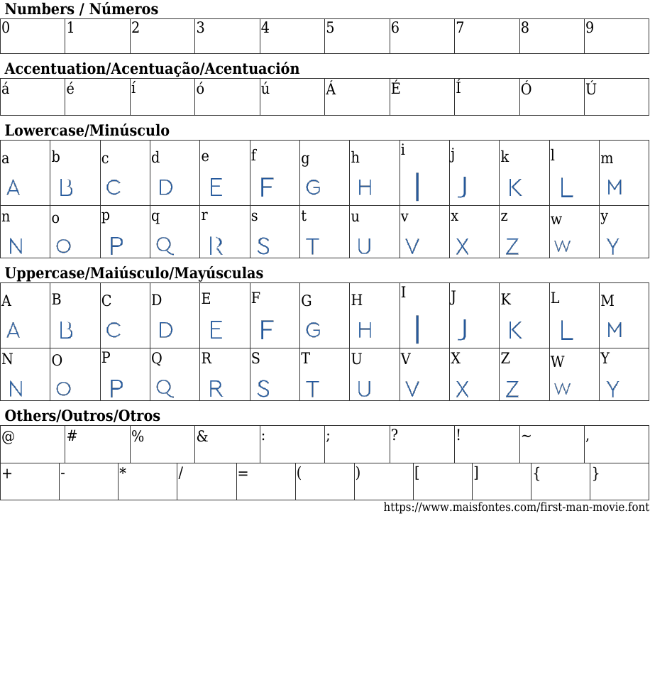 First Man Movie: Descargar Fuente Gratis | MaisFontes