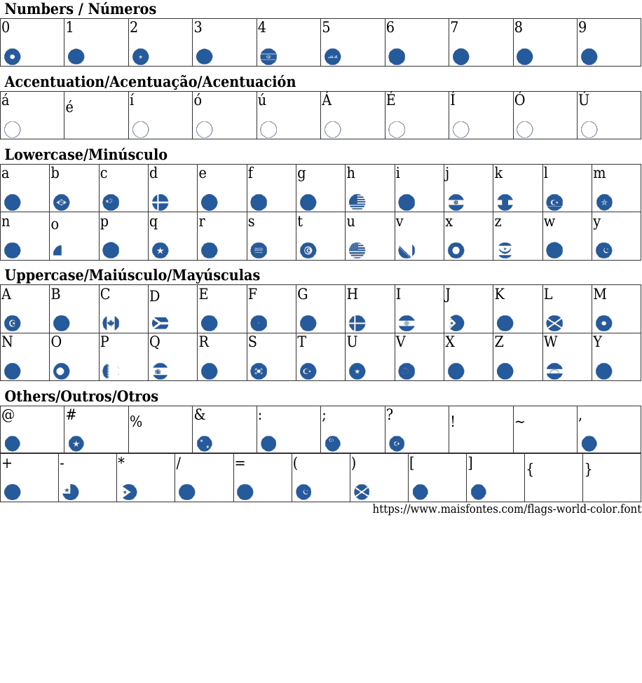 Flags world color: Free Font Download | MaisFontes