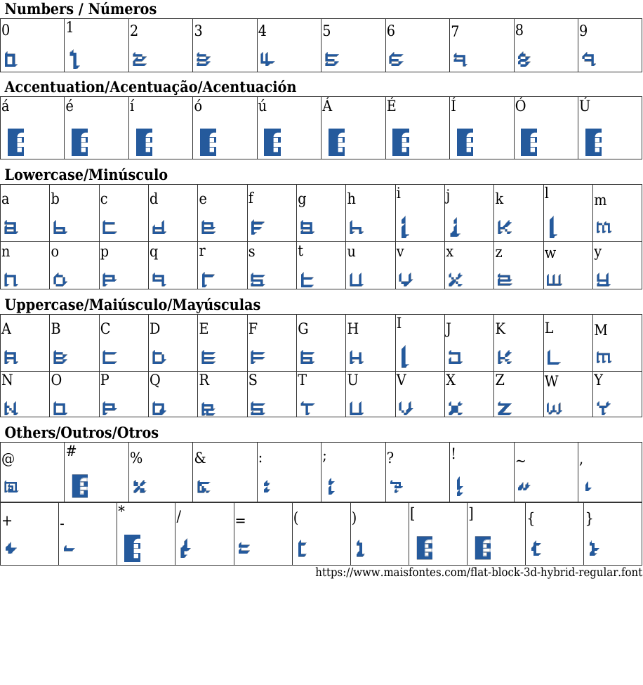 Flat Block 3D Hybrid Regular: Baixar Fonte Grátis | MaisFontes