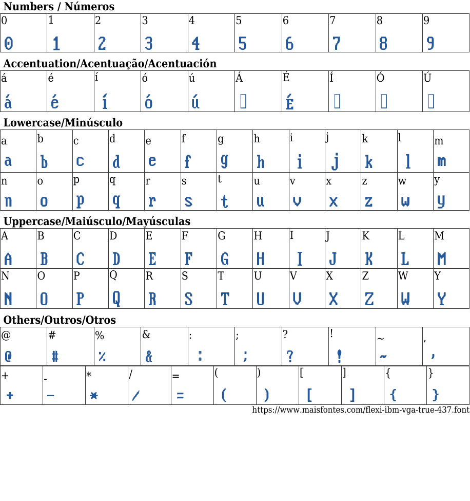 Flexi IBM VGA True 437: Free Font Download | MaisFontes