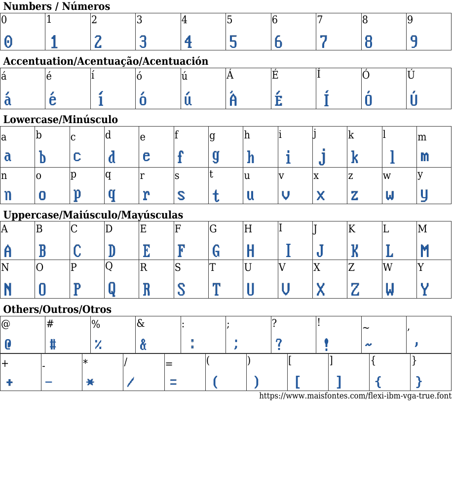 Flexi IBM VGA True: Free Font Download | MaisFontes