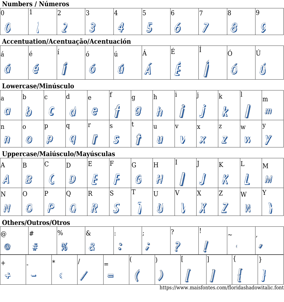 Florida Shadow Italic: Free Font Download | MaisFontes