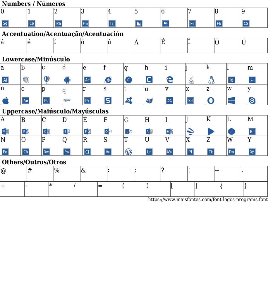 Font Logos Programs: Baixar Fonte Grátis | MaisFontes